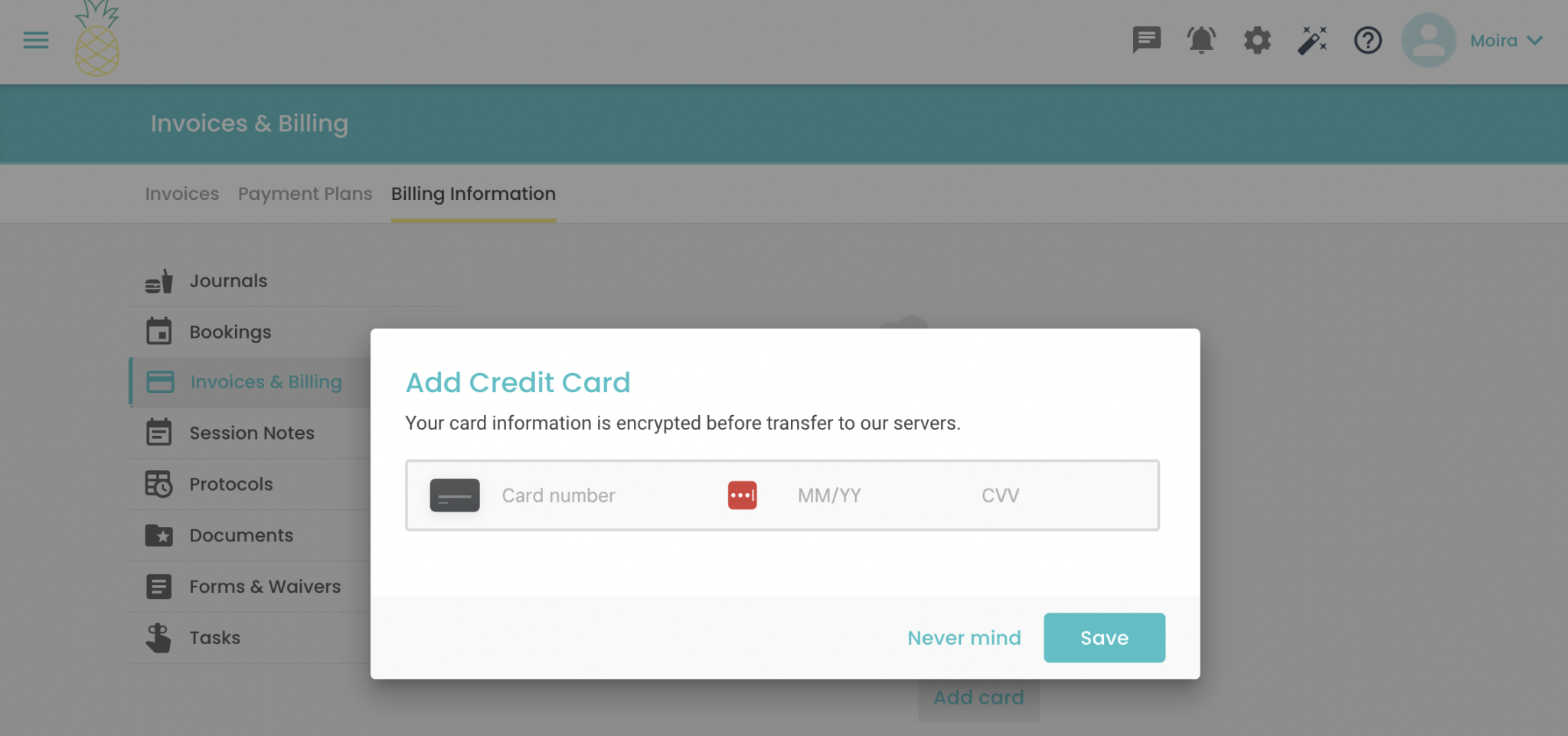 Dr Moira Kwok ND How to add/edit your credit card information in ...